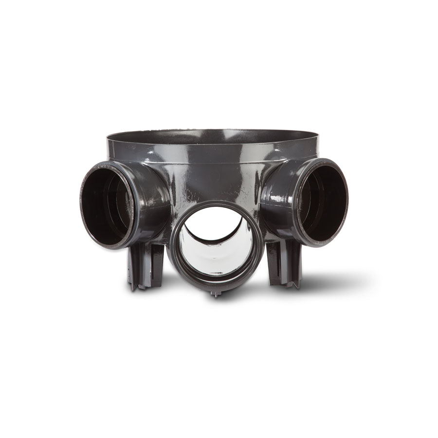 Polypipe UG437 Shallow Access Chamber Base Black 320mm - Hevey Building ...